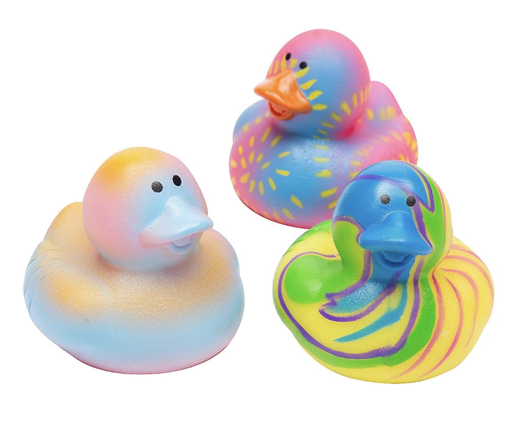 Amazon.com: Psychedelic Tie Dye Rubber Ducks - Trippy Hippie Funny ...