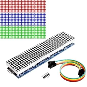 MAX7219 dot Matrix Module 8 * 8 Common Cathode 5V, red, Blue and Green ...