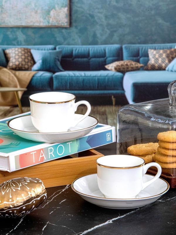 Buy Sonaki Bone China Tea/Coffee Cup Saucer Set of 12pcs SONALI-RGL ...