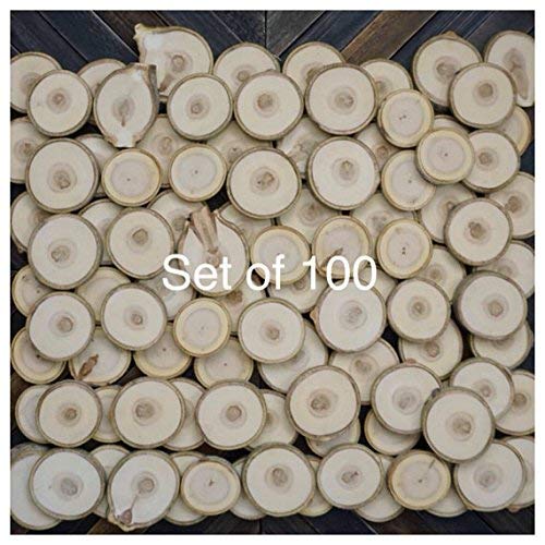 Amazon.com: Set of 100 2"-3" Wood Slices Aspen - Rustic Wedding Decor ...