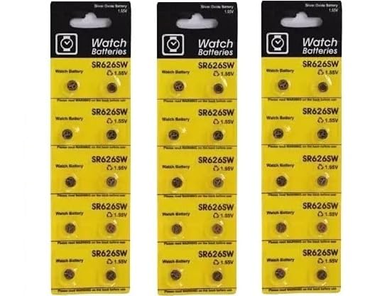 YTM 1.5V Alkaline Button Batteries SR626sw Watch Battery 377A, LR626 ...