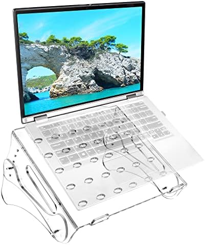Amazon.com: Acrylic Laptop Stand - Stylish and Transparent White Clear ...