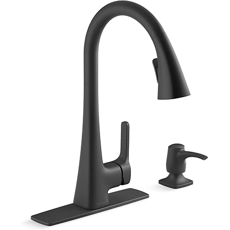 KOHLER Ealing K-R28703-SD-BL Single Handle Pull-Down Kitchen Faucet ...