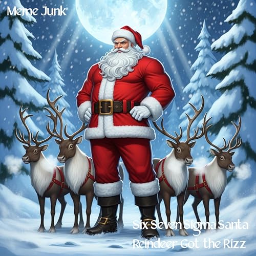 Six Seven Sigma Santa Reindeer Got the Rizz by Meme Junk on Amazon ...