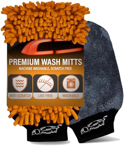 Xtremeauto Premium Car Wash Mitt Double Pack - Professional Cleaning ...