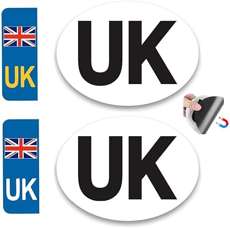 4Pcs UK Stickers for Europe, Magnetic Car and Number Plate Stickers ...