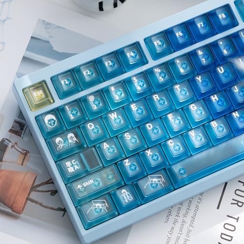 Amazon.com: Clear Keycaps, Fog Translucent Keycap, Cherry Profile ...