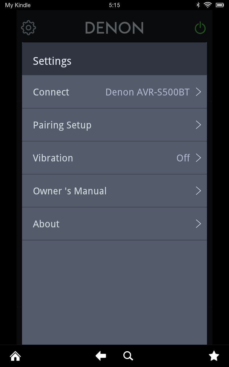 Aplicación Denon 500 Series Remote en Amazon Appstore