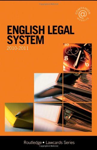 Buy English Legal System Lawcards 2010-2011 Book Online at Low Prices ...
