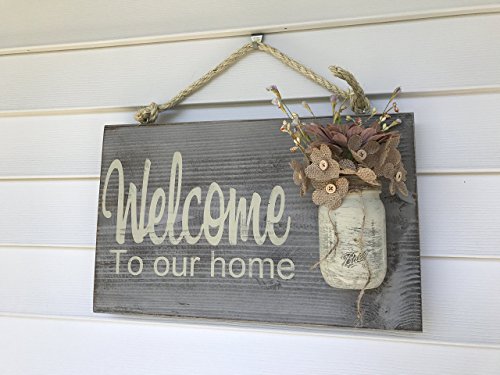 Amazon.com: Mason Jar Welcome Wood Sign : Handmade Products