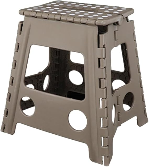 Amazon｜WEIMALL 踏み台 折りたたみ 高さ39cm 折りたたみチェア ステップ スツール 耐荷重150kg 大人/子供兼用 コンパクト 収納 （Lサイズ・グレージュ）｜ウェイモール ...