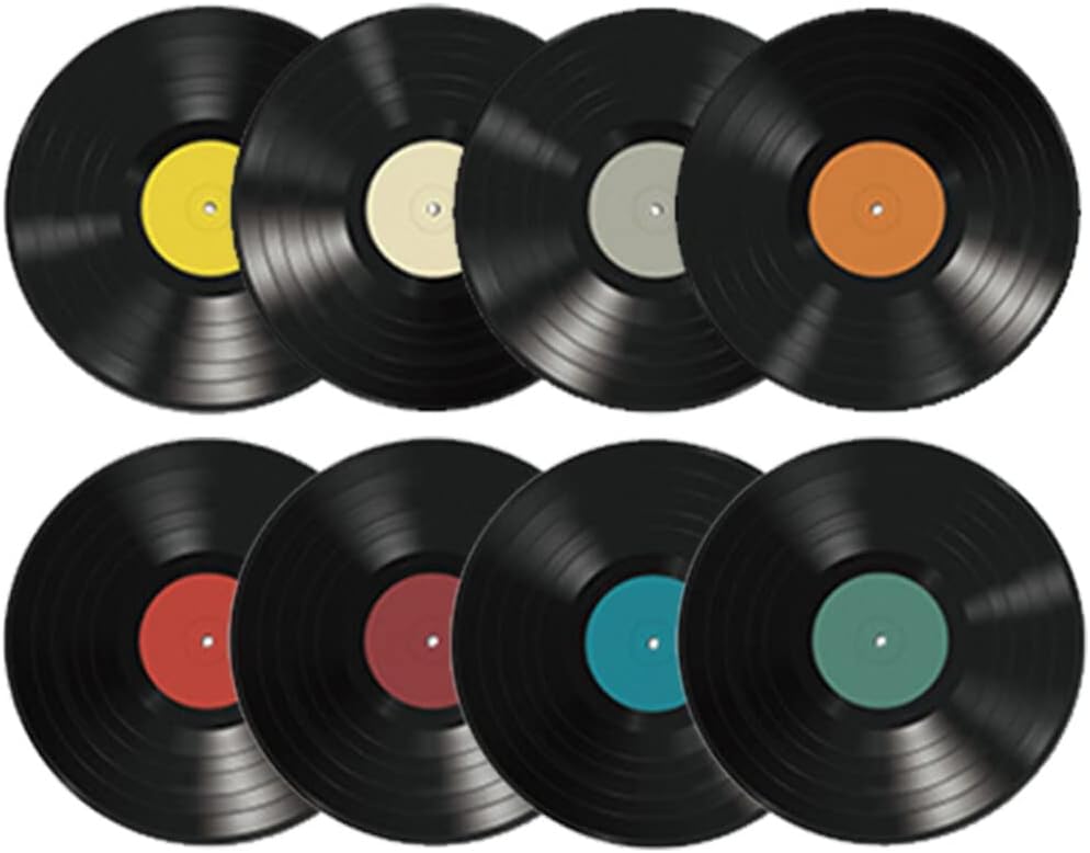 Amazon.com: VICASKY 8Pcs Vintage Decor Records Wall Art Stickers 9 ...