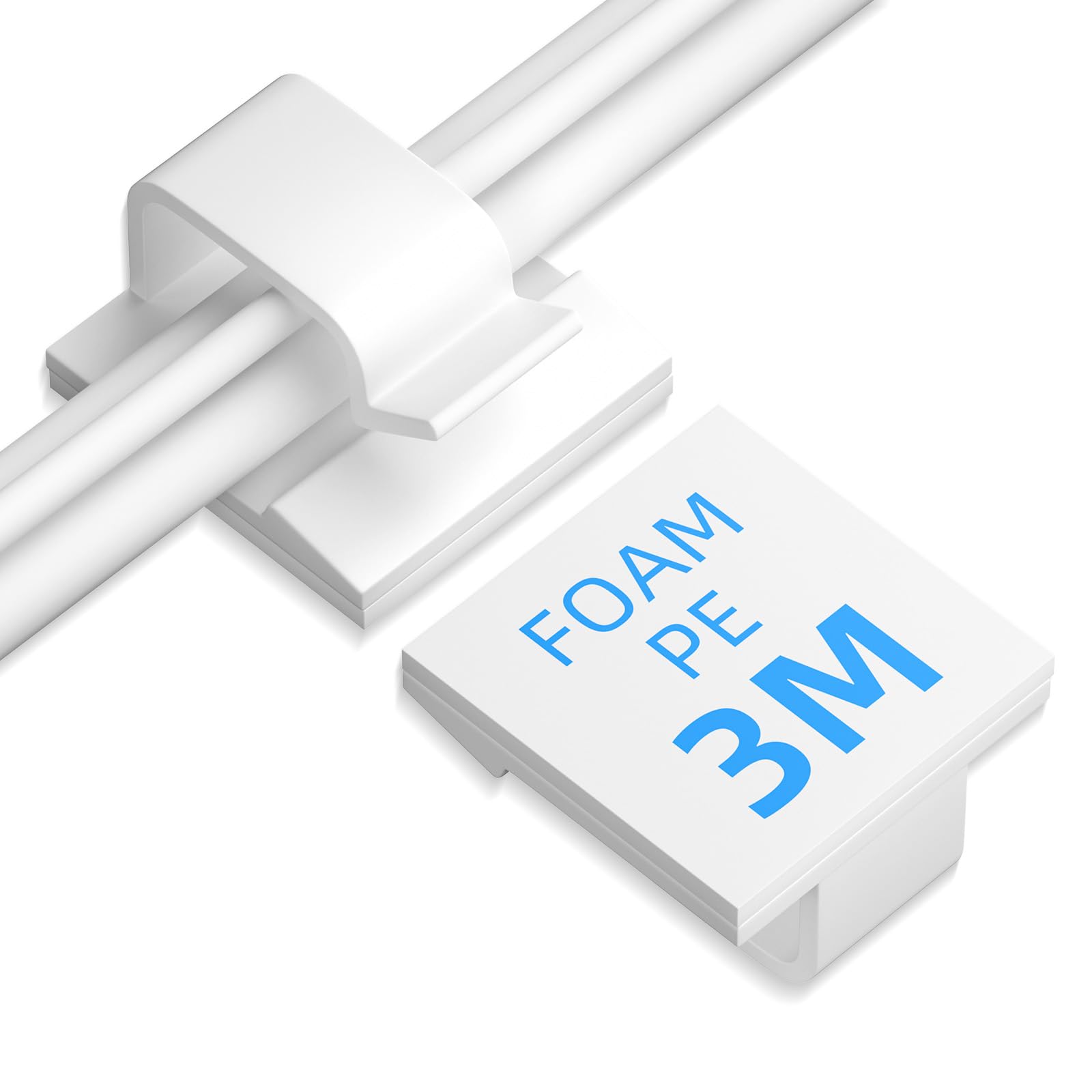 Amazon.com: Large Adhesive Cable Clips,（50Pcs,White）,Cord Organizer for ...