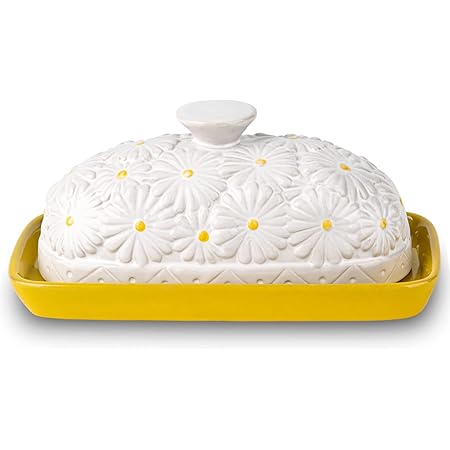 Amazon.com: fanquare Ceramic Butter Dish with Lid, Covered Butter ...