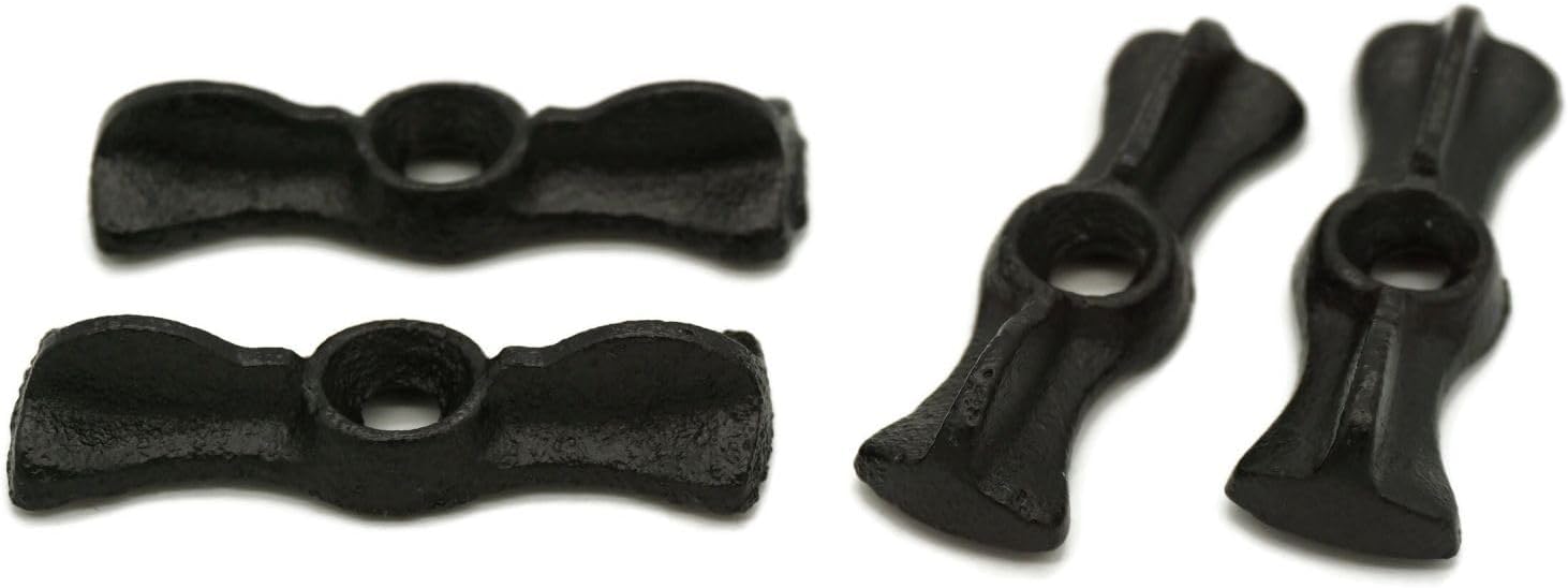 4 Black Cast Iron Butterfly Turn Latch Button Latch Antique Style ...