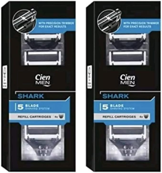 Cien Men Replacement Blades for Shark 5 Blade Shaving System (2 Packs ...