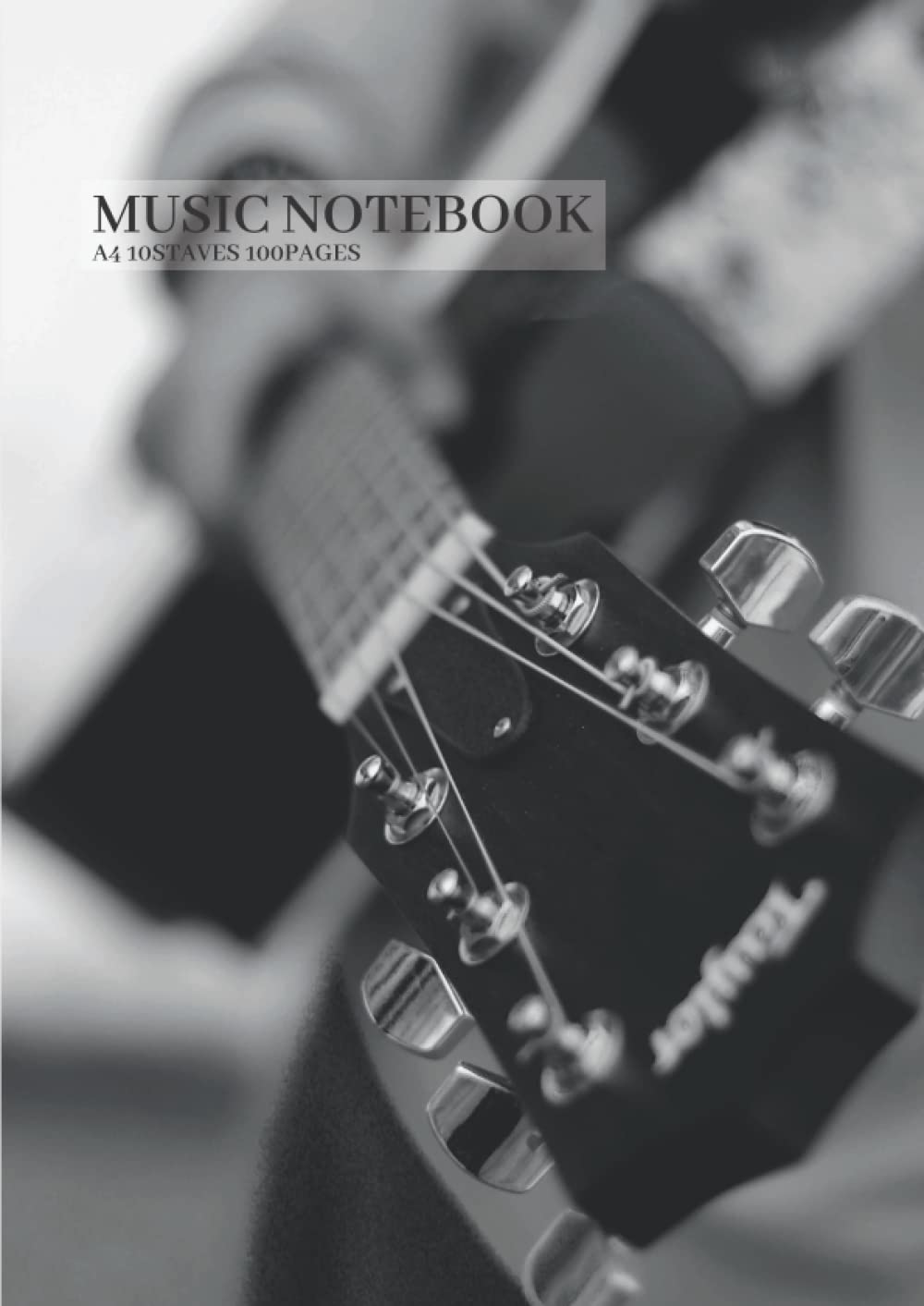 Amazon | MUSIC NOTEBOOK 音楽ノート 5線譜: A4サイズ 無地 5線譜 10段 100ページ ギターアートフォト表紙 ...