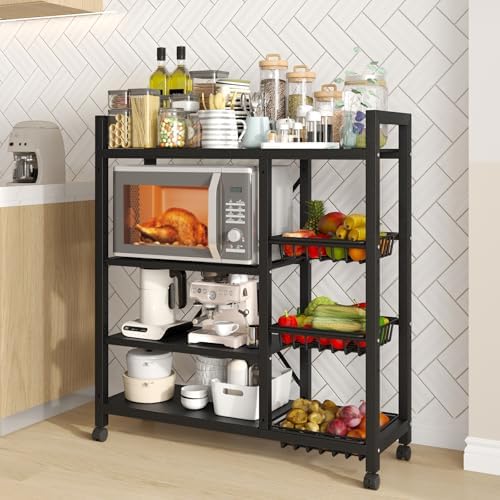 Amazon.com: Storage Shelves, Adjustable 4-Tier Kitchen Shelves, Kitchen ...