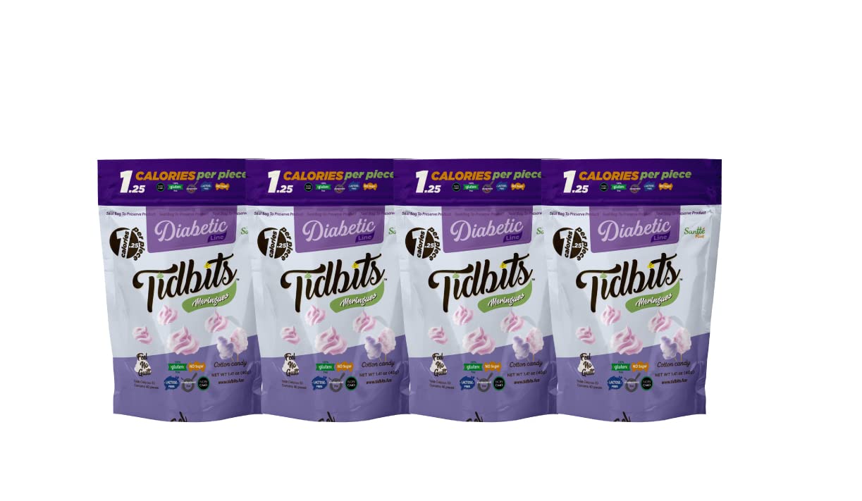 Amazon.com : TIDBITS FUN BITES Low Sugar Diabetic Friendly Cotton Candy ...