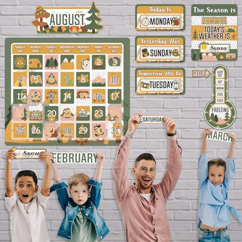 Snapklik.com : Cholemy 85 Pcs Camping Adventure Calendar Bulletin Board ...