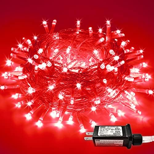Vicila Red LED String Lights Christmas, USB Tree Lights Remote Control ...