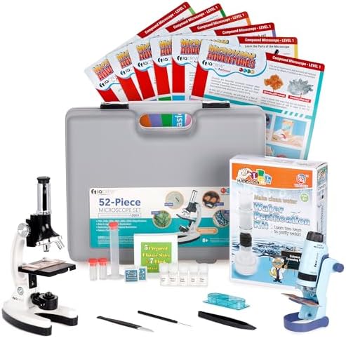 Amazon.com: AMSCOPE-Kids 120X-1200X White Metal Arm Starter Kids ...