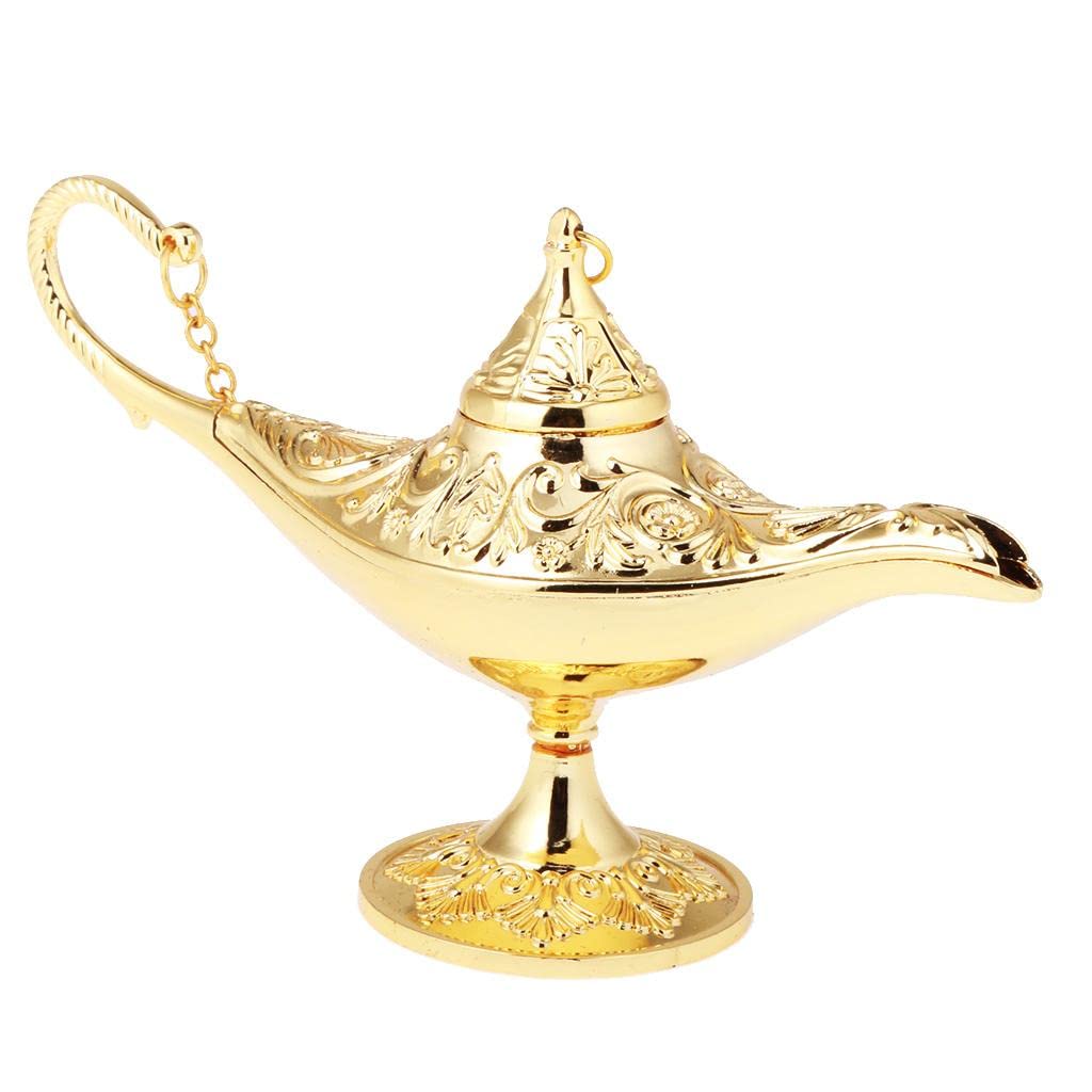 Buy LOOM TREE Metal Flower Craved Oil Lamp Light Aladdin Magic Genie ...