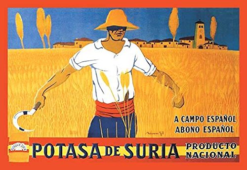 Spanish Advertising Poster for Potash Pot Ash is Any of Various mined ...