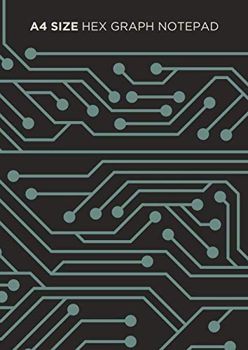 A4 size hex graph notepad: Hexagonal grid paper: Vertically aligned ...