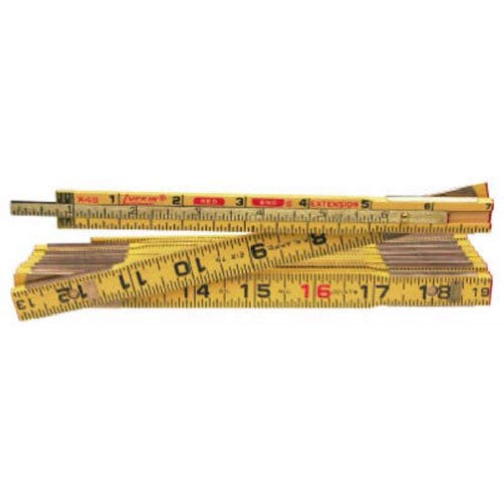 Crescent Lufkin 5/8" x 8' Red End Wood Rule with 6" Slide Rule ...