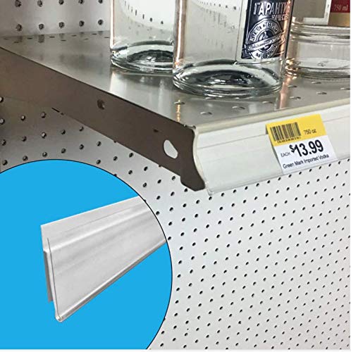 Buy Shelf Label Strips, 100 Pack Snap-In Angled 1.25”H Shelf Label ...
