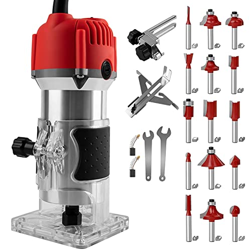 KITCHEN CHOICE Router Madera,800W 30000RPM Fresadora para Madera con 15 ...