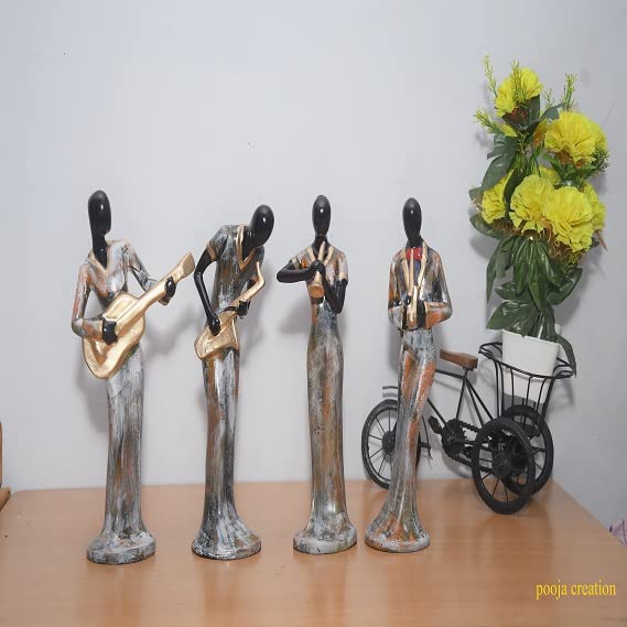 Buy Pooja Creations Resin Musical Instrument Showpiece Award Set of 4 ...