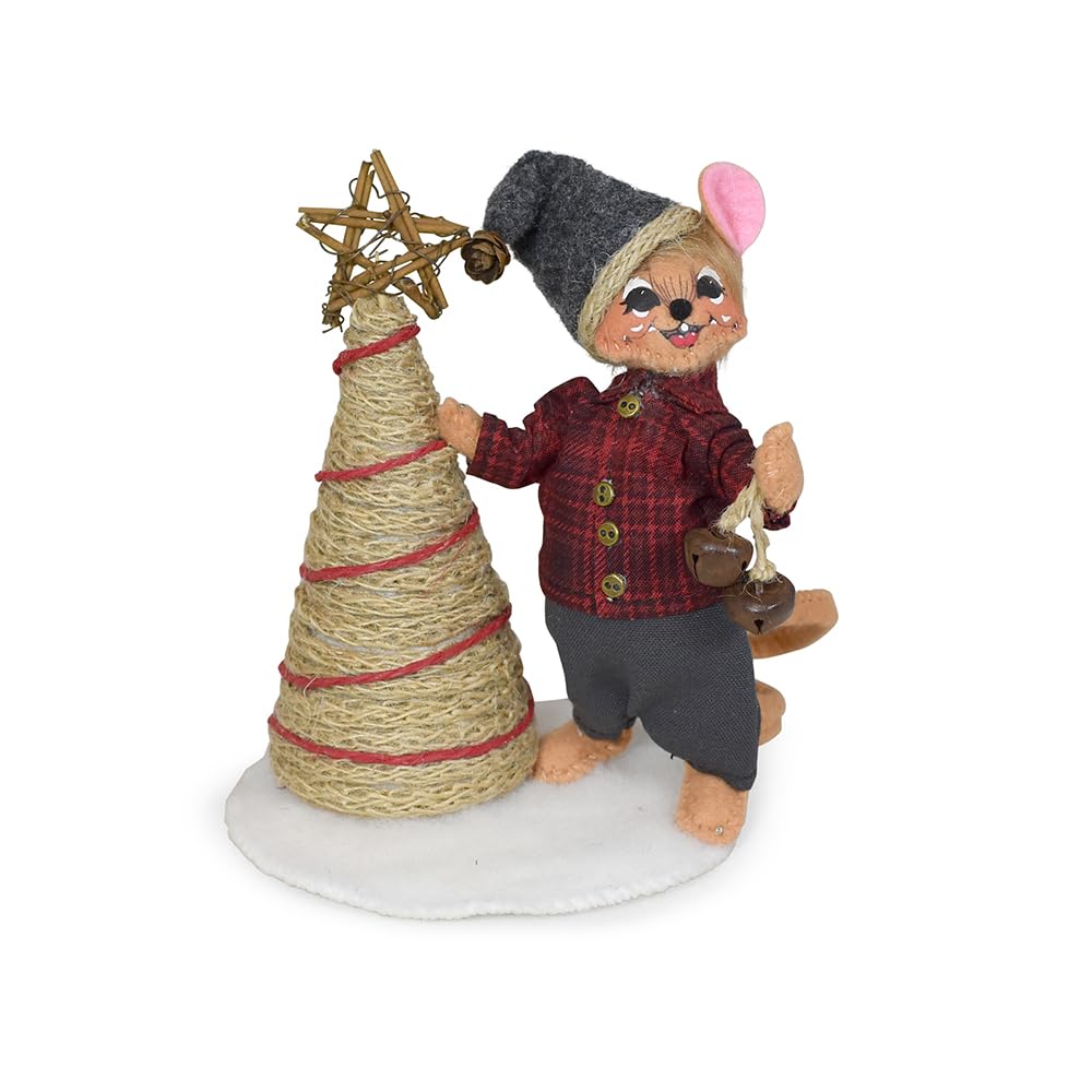 Amazon.com: Annalee Plaid and Pine Mouse with Tree, 6 inch Collectible ...