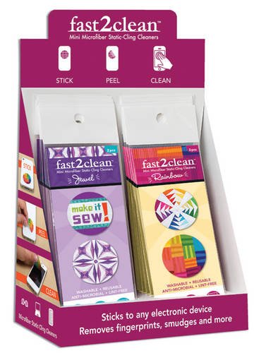 fast2clean™ Jewel & Rainbow Mini Microfiber Static-Cling Cleaners POP ...