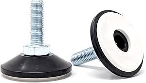 Non-Slip Adjustable Feet with Articulating Rubber Base (48mm Diameter ...