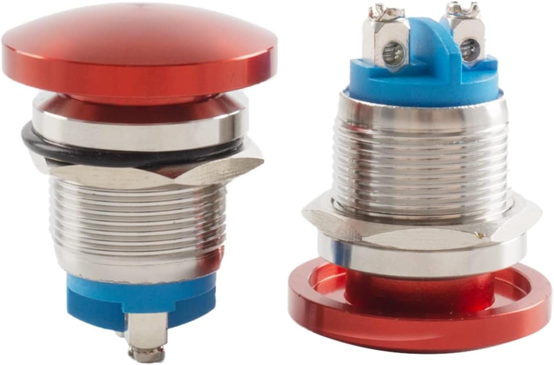 ECSiNG 5PCS 12mm Momentary Push Button Switch 5A 12V DC Waterproof ...