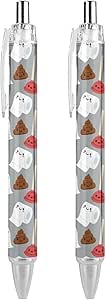 Amazon.com: Cute Poop and Toilet Paper Pattern Retractable Ballpoint ...