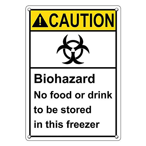 Amazon.com: Weatherproof Plastic Vertical ANSI Caution Biohazard No ...