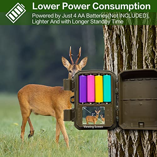 Hapimp Caméra de chasse 1080p 24 MP Mini caméra de chasse et de trail ...