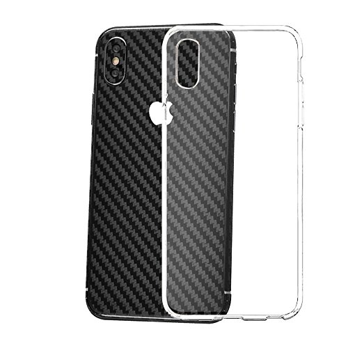 iPhone X Sticker, Toeoe Luxury 3D Textured Carbon Fibre Decal Skin with ...