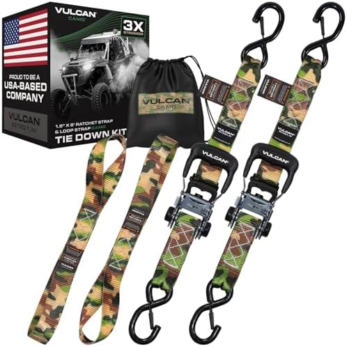 Amazon.com: VULCAN Lashing Strap Tie Down Kit - 3X Stronger Than 1" Tie ...