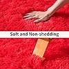 Amazon.com: Ailyei Red Shag Rugs for Bedroom, 4x6 Soft Fuzzy Rugs for ...