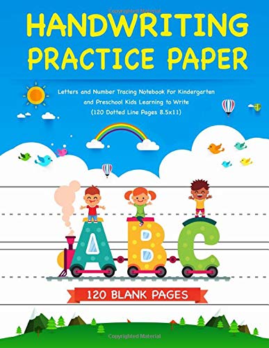 Handwriting Practice Paper: Letters and Number Tracing Notebook For ...