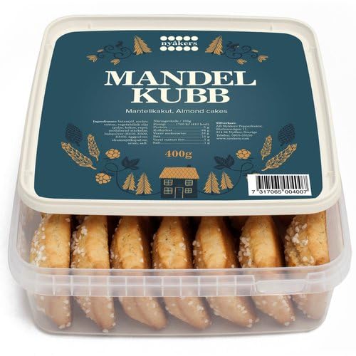 Amazon.com: Mandel Kubb, Swedish Mini Almond Cakes, 400g (Pack of 1 ...