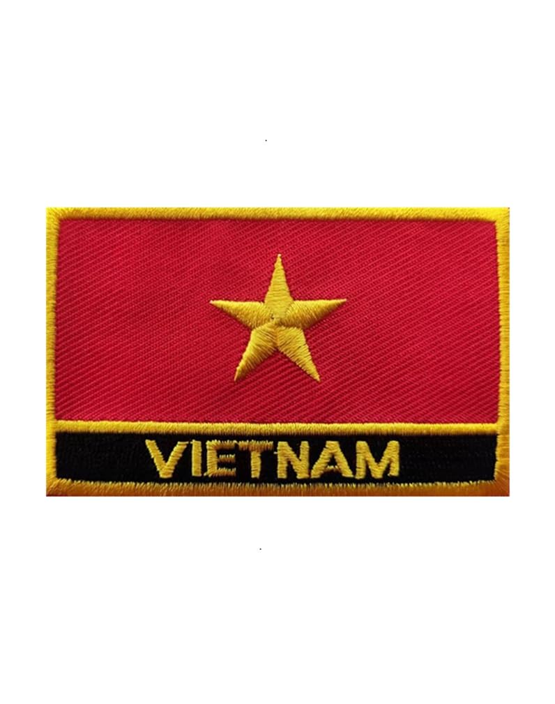 Amazon.com: Uijokdef 1 PCS Vietnam Flag Patches Iron On or Sew On ...