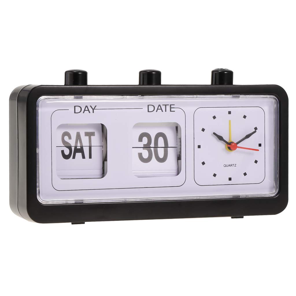 Generic Retro Table Auto Flip C ticking Calendar C with Day Date ...