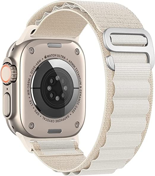 LN MART Alpine Loop Nylon Compatible with Apple Watch Ultra Bands,Women Men,Two Textile Layers ...