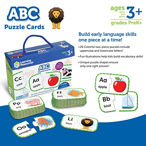 Snapklik.com : ABC Puzzle Cards, Kindergarten Readiness, Self Correcting Puzzles, Alphabet ...