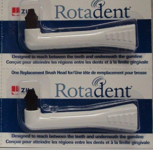 Amazon.com : 2 Rotadent Legacy/Classic Brush Heads - Short Point by ...